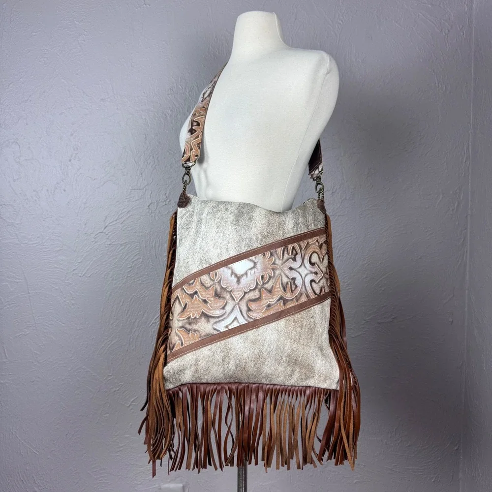 Harley Rhodes | Bags | Dancing Cactus Designs Hair On Leather Fringe ...